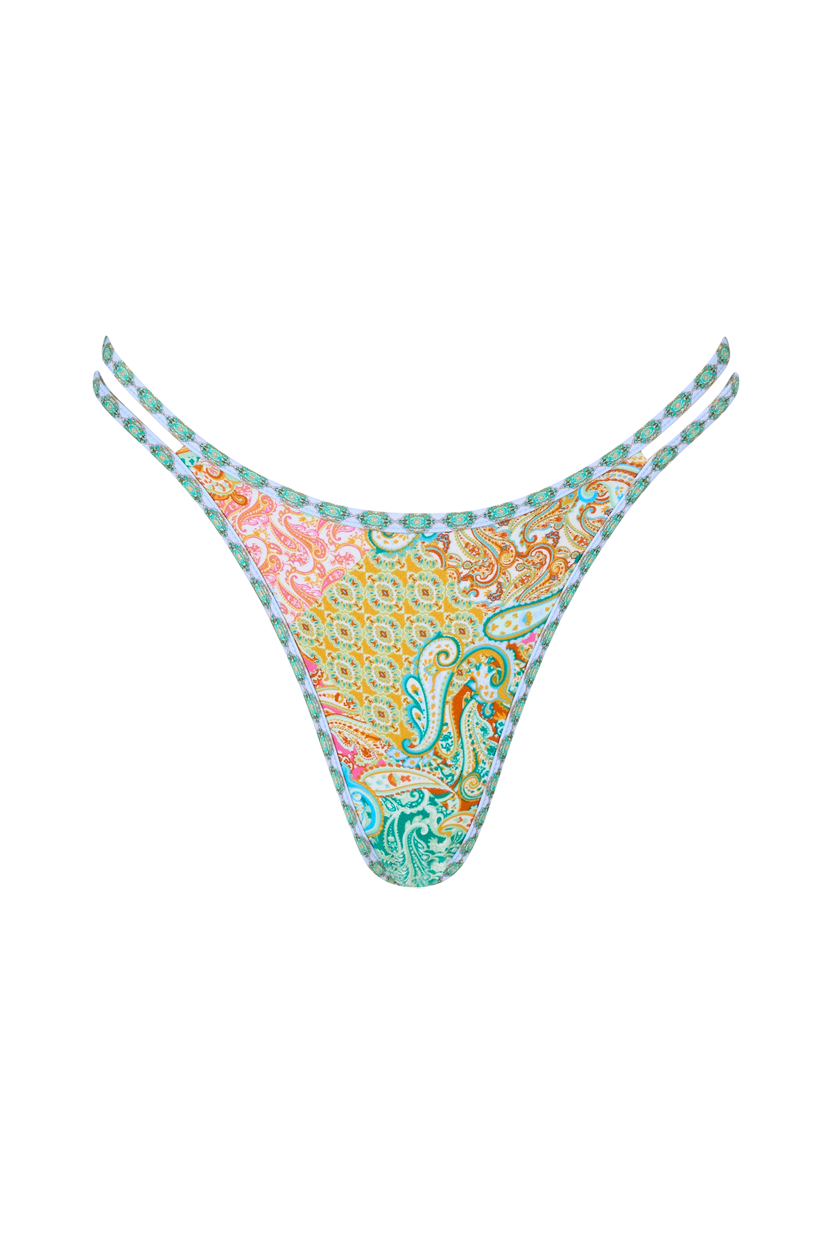 Prague High Cut Cheeky Bikini Bottoms in Zephyrus Bydee USA